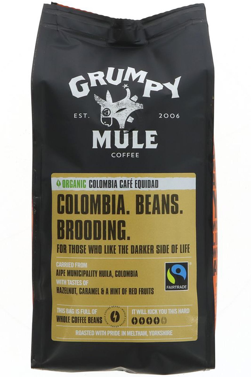 Organic Colombia Cafe Equidad Beans 227g (Grumpy Mule) | Healthy Supplies