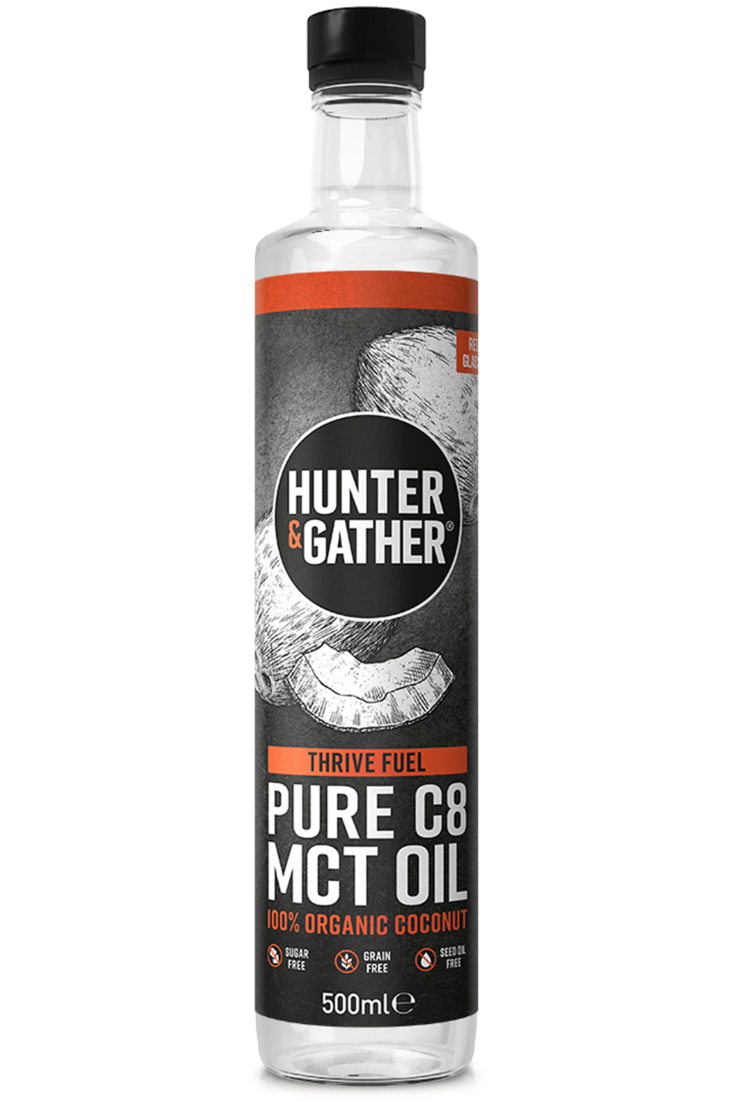 Organic C8 MCT Oil 500ml (Hunter and Gather) | Healthy Supplies