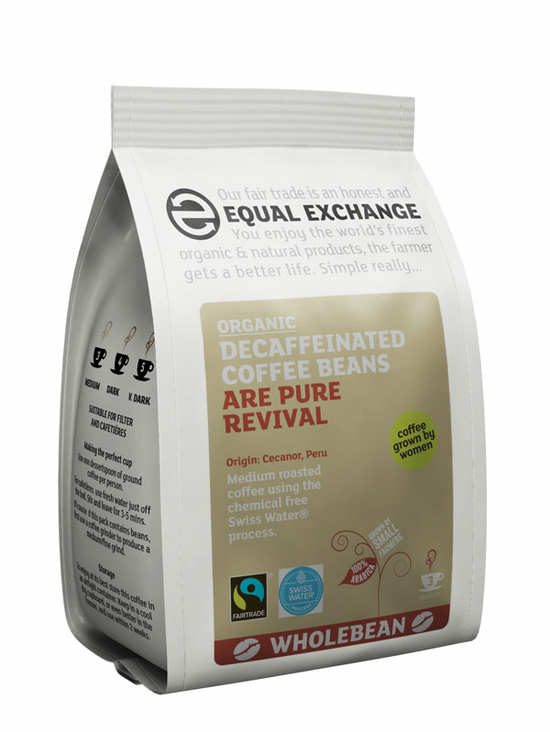 Decaffeinated Coffee Beans, Organic 227g (Equal Exchange) | Healthy ...