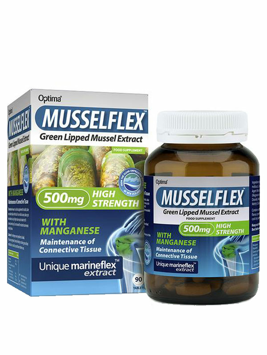 Musselflex - Green Lipped Mussel Extract, 90 Tablets (Optima) | Healthy ...