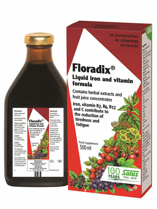 Liquid Iron Formula 500ml (Floradix) | Healthy Supplies