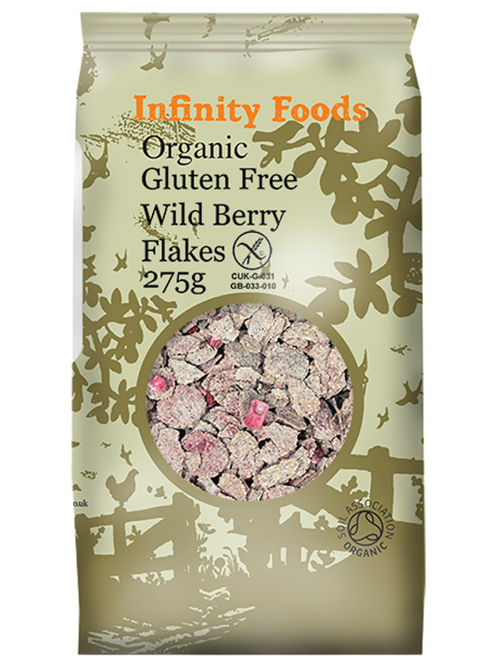 Wild Berry Flakes, Gluten-Free, Organic 275g (Infinity Foods) | Healthy ...
