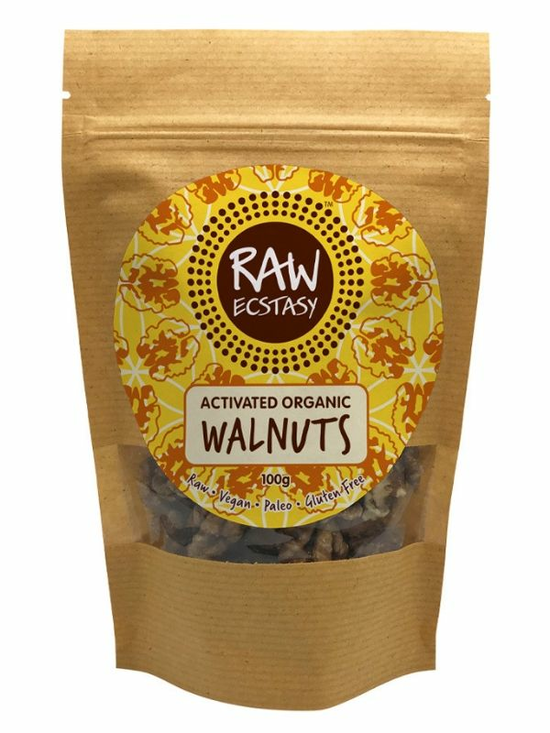 Activated Walnuts, Organic 100g (Raw Ecstasy) | Healthy Supplies
