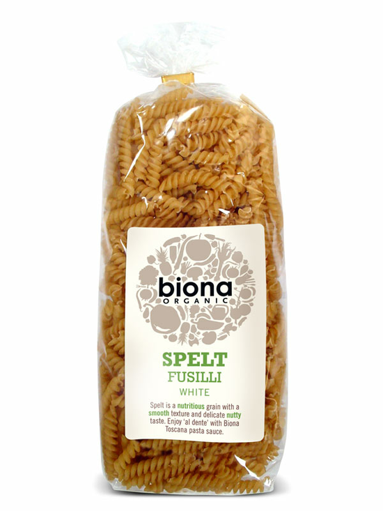 Spelt White Fusilli, Organic 500g (Biona) | Healthy Supplies