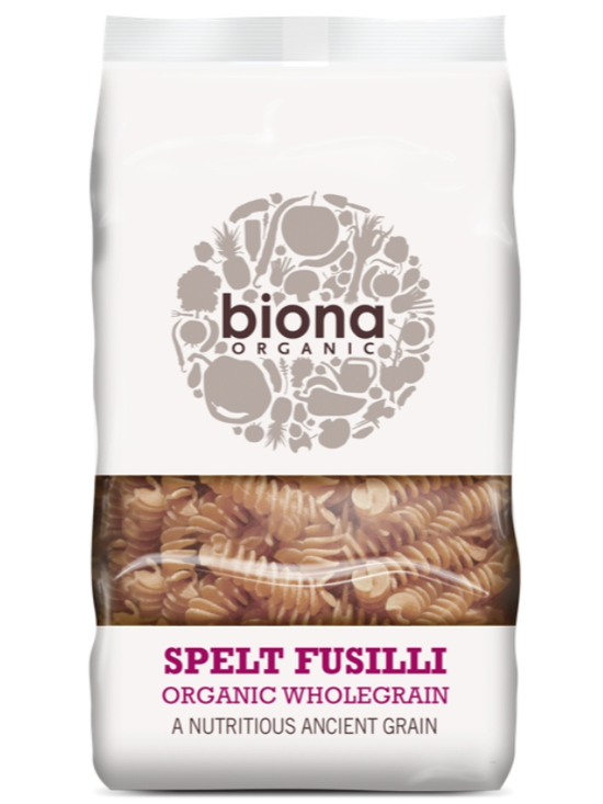 Wholegrain Spelt Fusilli 500g, Organic (Biona) | Healthy Supplies