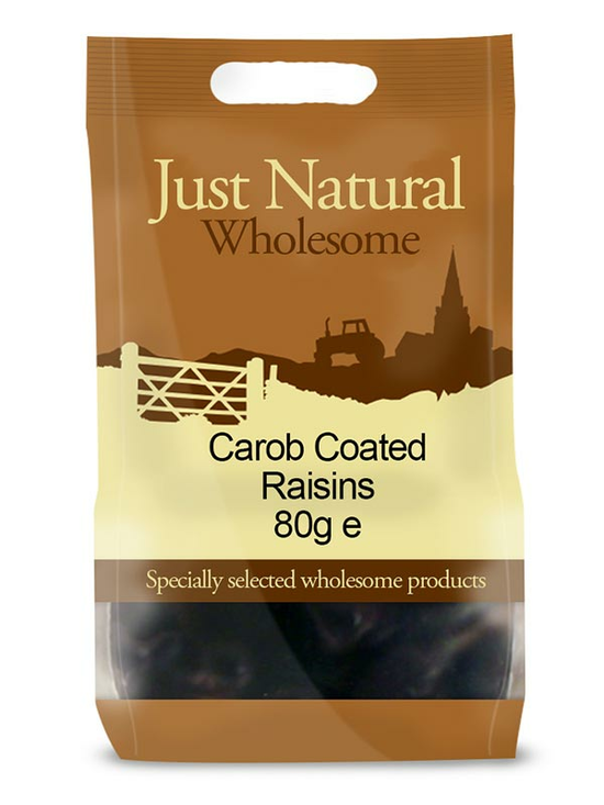 Carob Coated Raisins 80g (Just Natural Wholesome) | Healthy Supplies