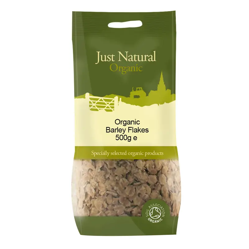Barley Flakes 500g, Organic (Just Natural Organic) | Healthy Supplies