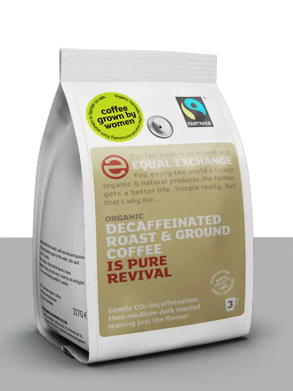 Decaffeinated Fresh Ground Coffee, Organic 227g (Equal Exchange ...
