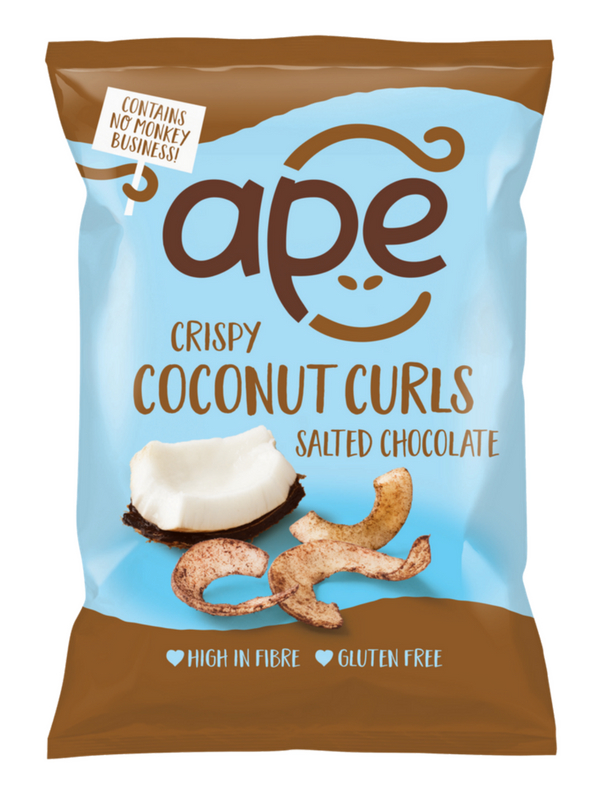 Coconut Curls with Salted Chocolate, 20g (Ape Snacks) | Healthy Supplies