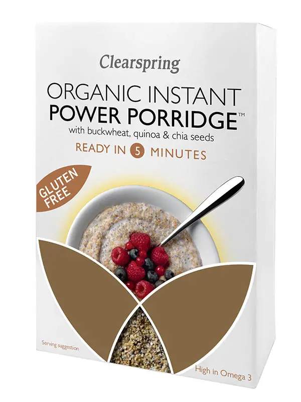 Instant Power Porridge, Gluten-Free, Organic 160g (Clearspring ...