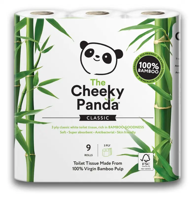 Bamboo Toilet Paper 9 Pack (Cheeky Panda) | Healthy Supplies