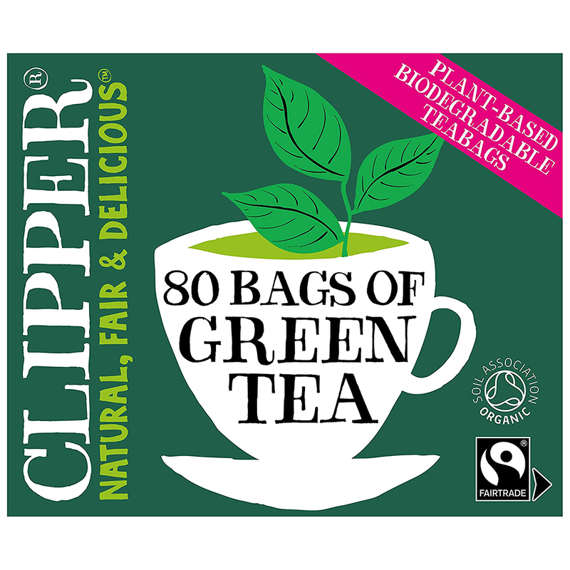Pure Green Tea Bags - 80 bags (Clipper) | Healthy Supplies