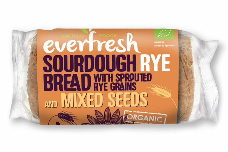 Sourdough Rye Bread with Sprouted Rye & Mixed Seed, Organic 400g ...
