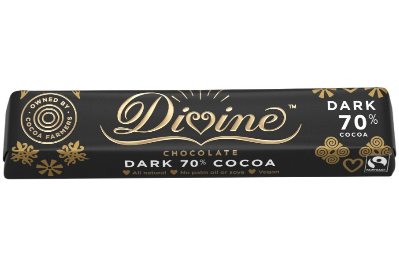 70% Fairtrade Dark Chocolate Impulse Bar 35g (Divine Chocolate ...