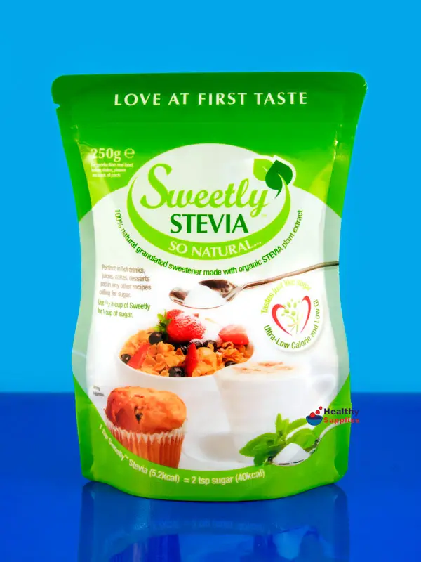 Stevia Sweetener, granulated 250g (Sweetly) | Healthy Supplies