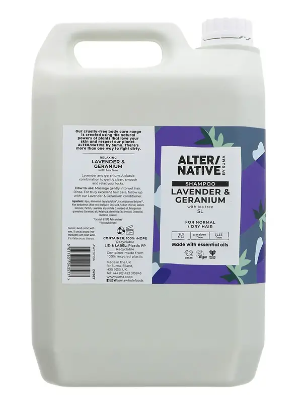 Lavender and Geranium Shampoo 5L (Alter/Native) | Healthy Supplies