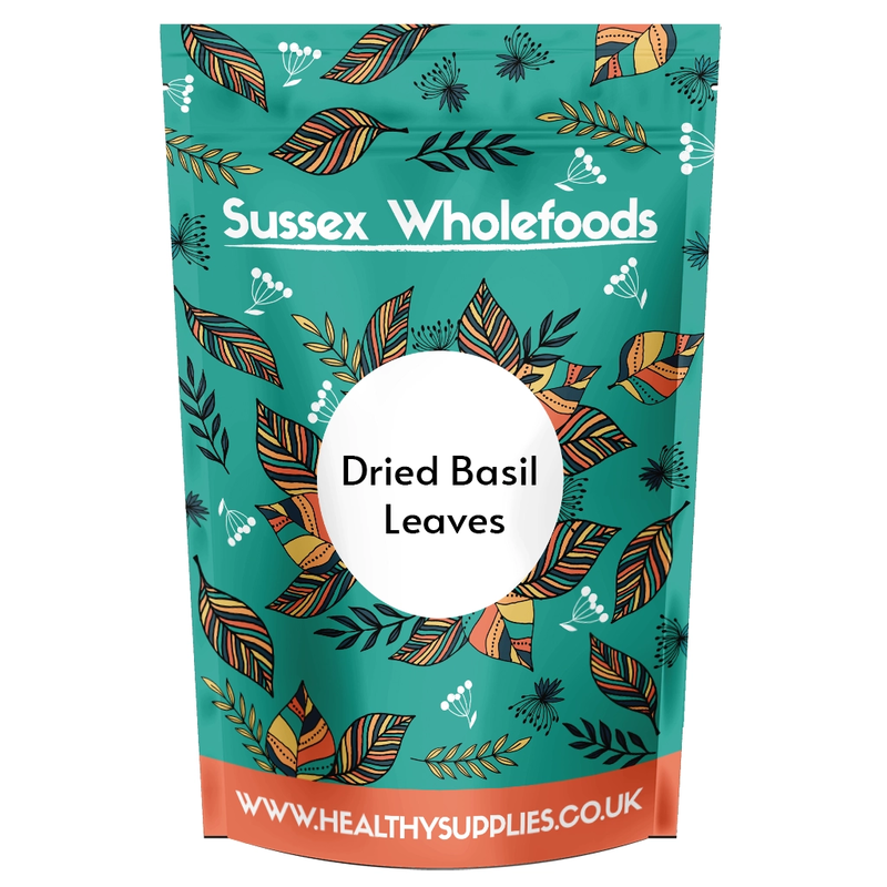 Dried Basil Leaves 100g (Sussex Wholefoods) | Healthy Supplies