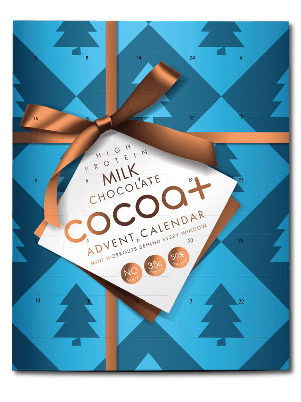 High Protein Milk Chocolate Advent Calendar 125g (Cocoa Plus) | Healthy ...