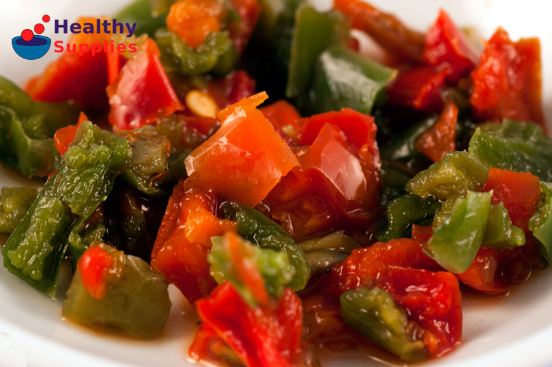 Pepper: Chopped Red Bell Peppers 50g (Hampshire Foods) | Healthy Supplies