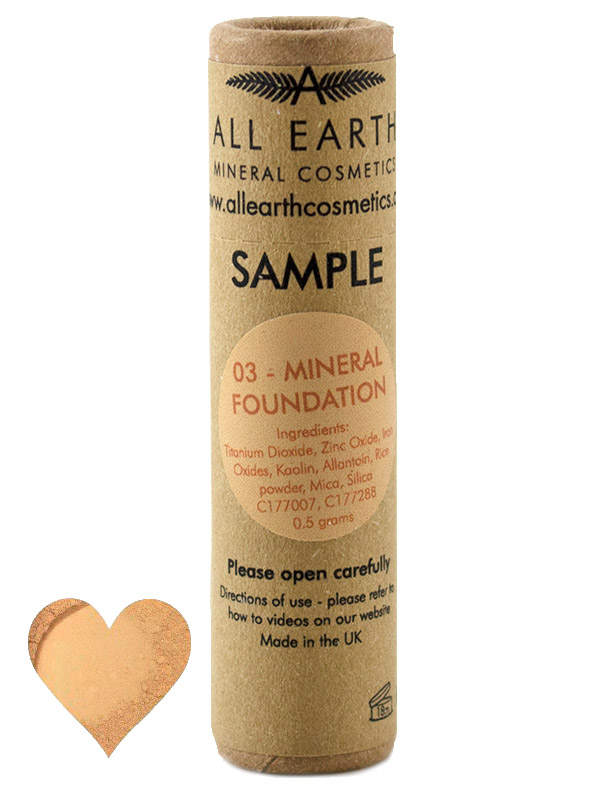 Mineral Foundation shade 03 Sample (All Earth Mineral Cosmetics ...
