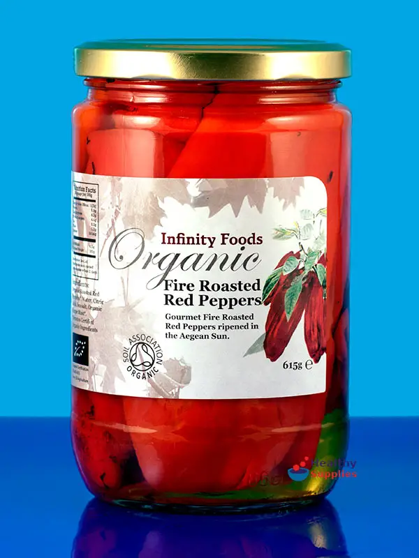Fire Roasted Red Peppers, Organic (Infinity Foods) | Healthy Supplies
