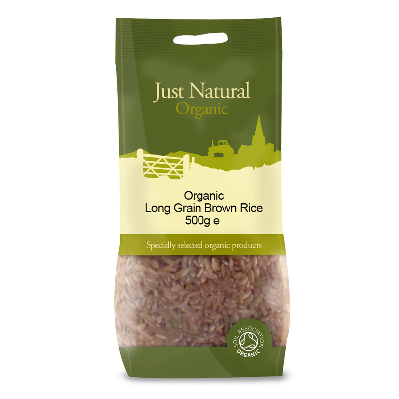 Long Grain Brown Rice 500g, Organic (Just Natural Organic) | Healthy ...