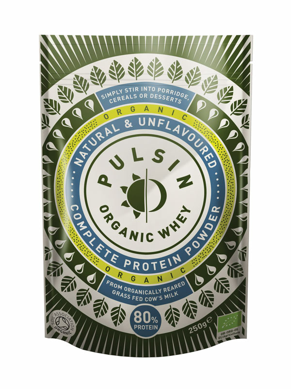 Whey Protein Powder, Organic 250g (Pulsin) | Healthy Supplies
