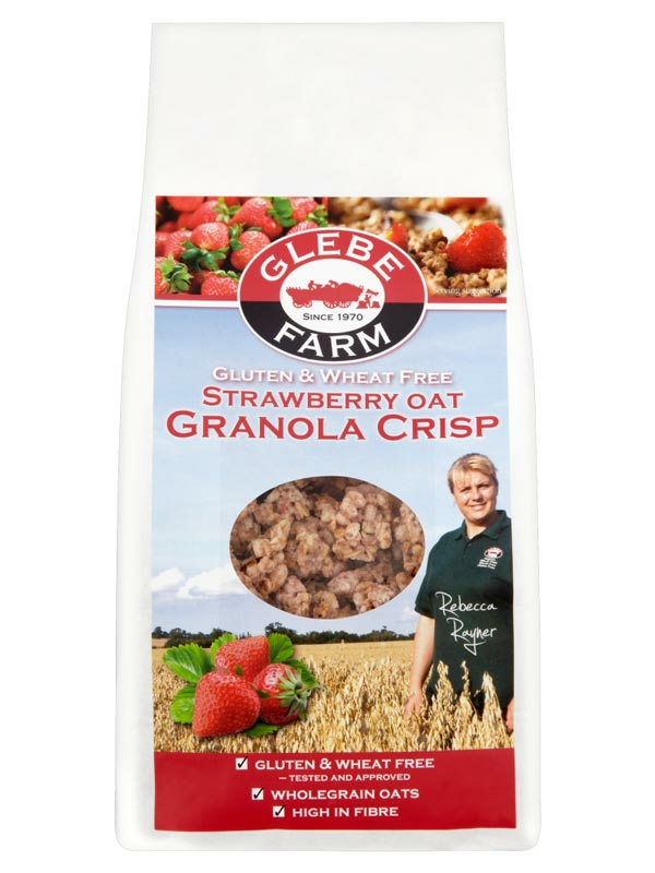 Strawberry Oat Granola, Gluten Free 375g (Glebe Farm) | Healthy Supplies