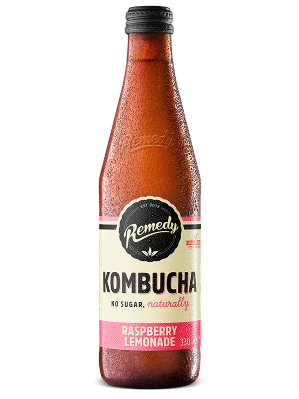 Raspberry Lemonade Kombucha 330ml (Remedy) | Healthy Supplies