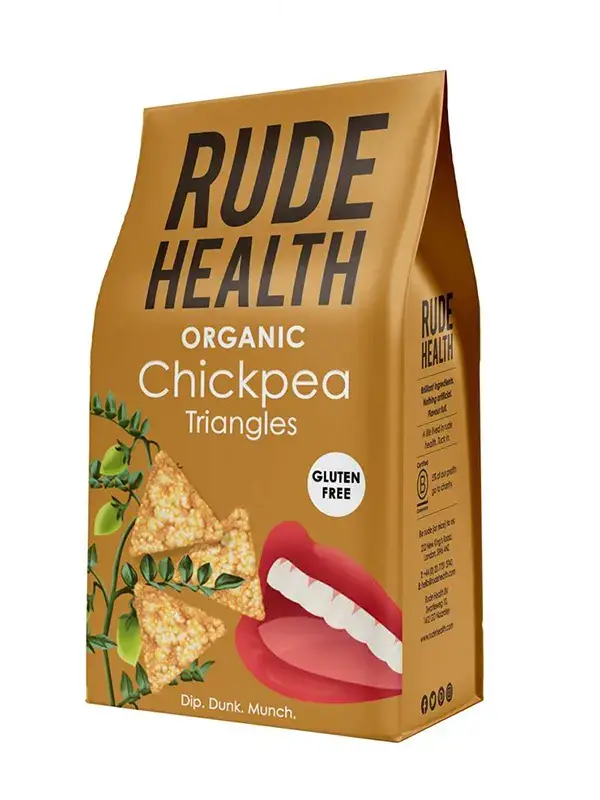 Organic Chickpea Triangles 80g (Rude Health) | Healthy Supplies
