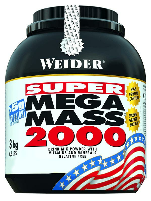 Chocolate Mega Mass 2000 Protein Powder 3000g (Weider Nutrition ...