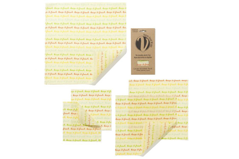 Large Kitchen Pack, 5 Wraps (Vegan Food Wraps) | Healthy Supplies