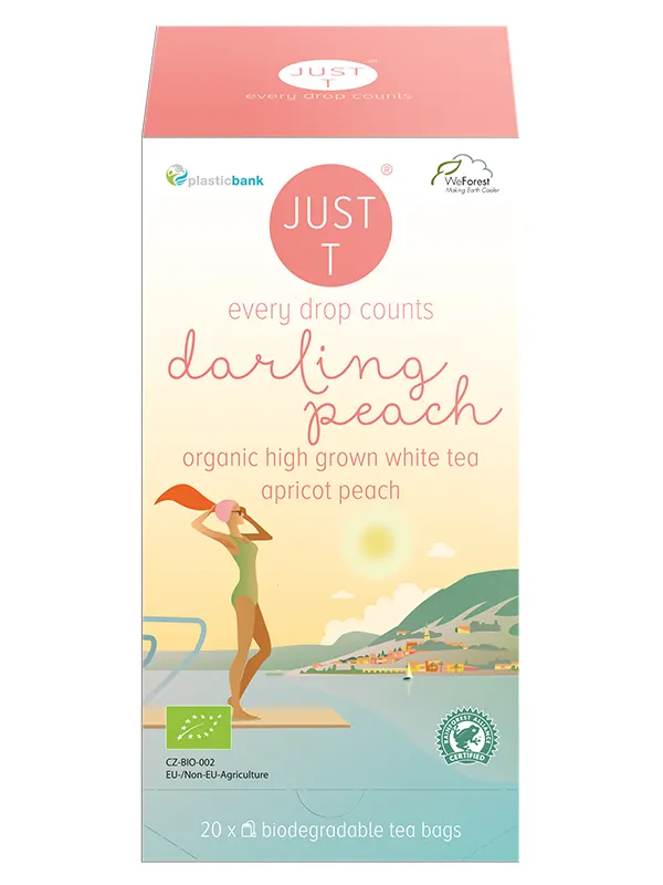 Organic Darling Peach, 20 bags (Just T) | Healthy Supplies