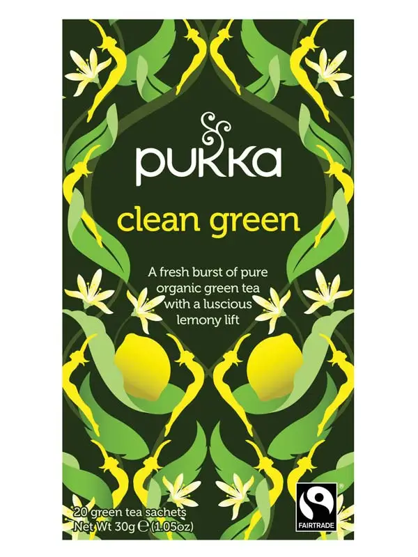 Clean Green Tea, Organic 20 x Sachets (Pukka) | Healthy Supplies