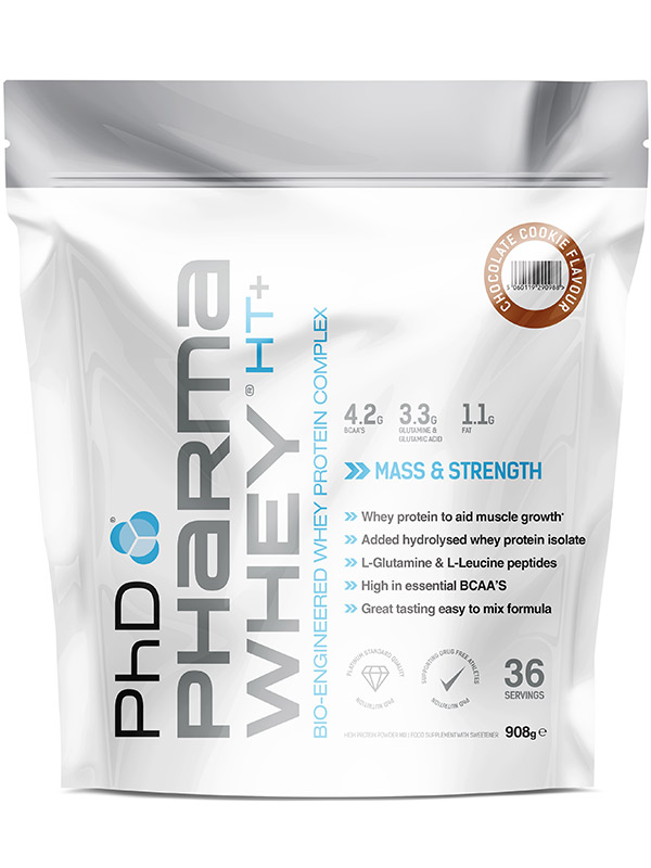 Pharma Whey Chocolate Cookie Protein Powder 908g (PHD Nutrition ...