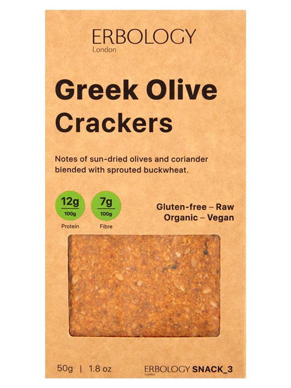 Greek Olive Crackers, Organic 50g (Erbology) | Healthy Supplies