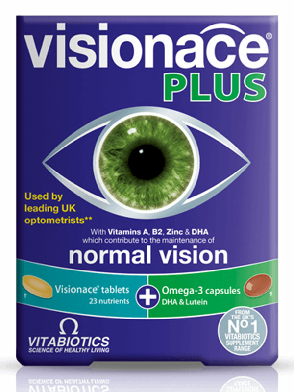 Visionace Plus, 28 Capsules + 28 Tablets (Vitabiotics) | Healthy Supplies