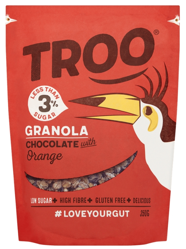 Chocolate and Orange Granola 350g (Troo) | Healthy Supplies