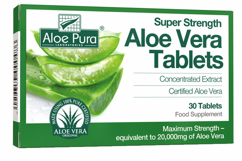 Super Strength Aloe Vera, 30 Tablets (Aloe Pura) | Healthy Supplies