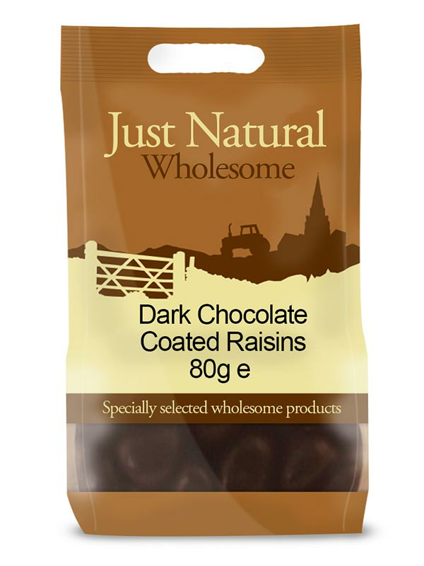 Dark Chocolate Coated Raisins 80g (Just Natural Wholesome) | Healthy ...