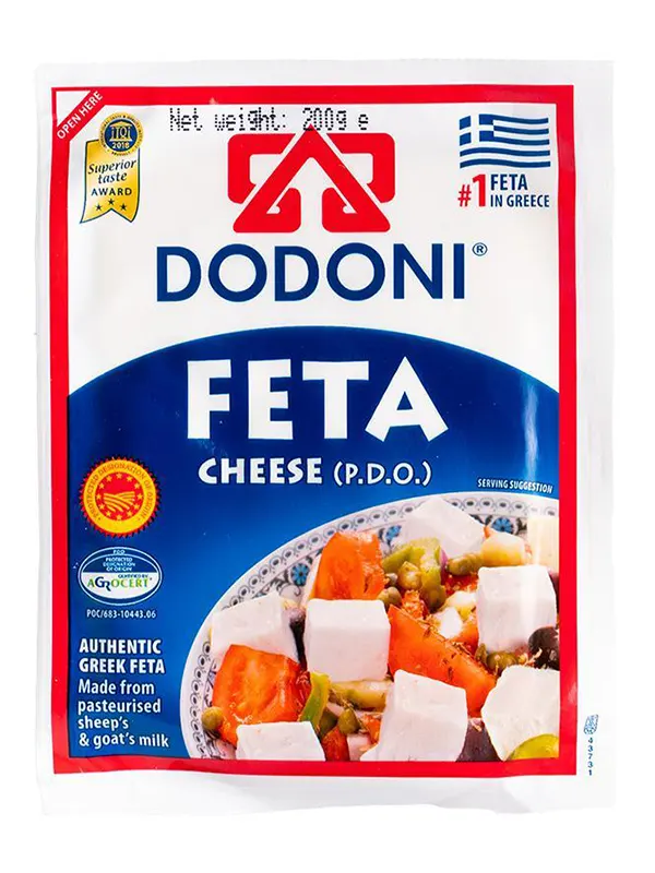 Feta Cheese 200g (Dodoni) | Healthy Supplies