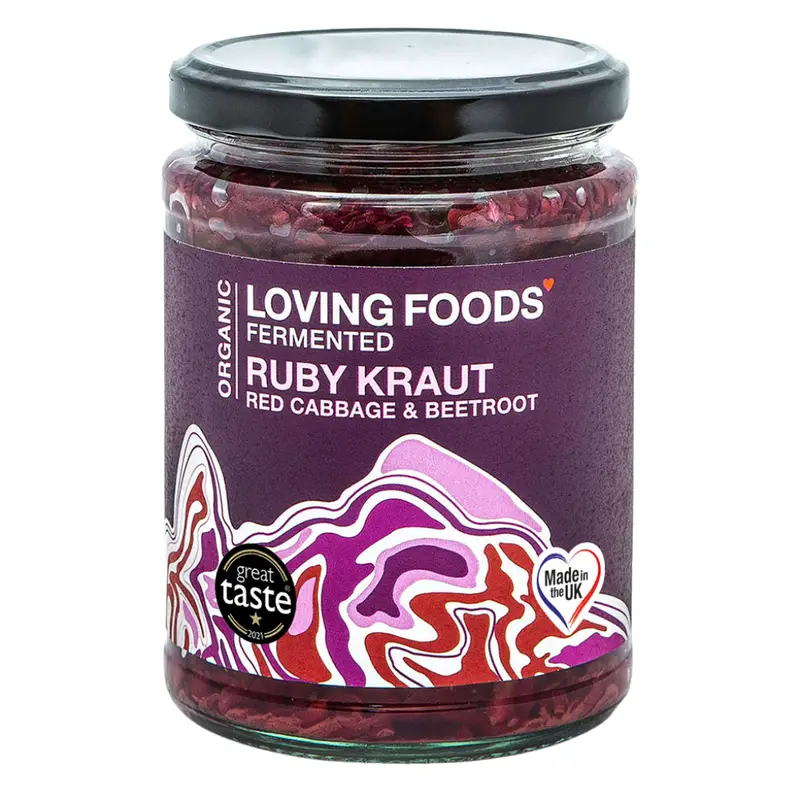 Organic Ruby Sauerkraut 500g (Loving Foods) | Healthy Supplies