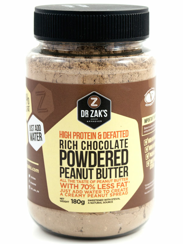 Defatted Powdered Peanut Butter with Chocolate 180g (Dr Zak's ...