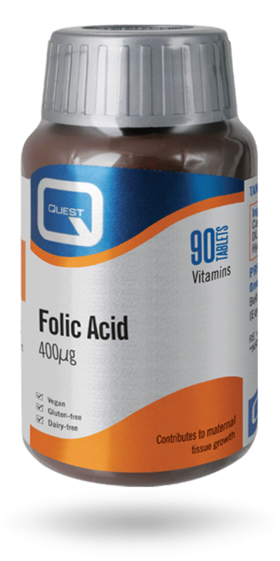 Folic Acid 400mcg 90 tablet (Quest) | Healthy Supplies