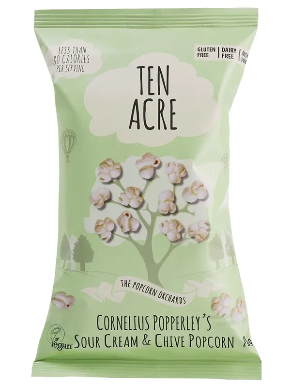 Sour Cream and Chive Popcorn 28g (Ten Acre) | Healthy Supplies