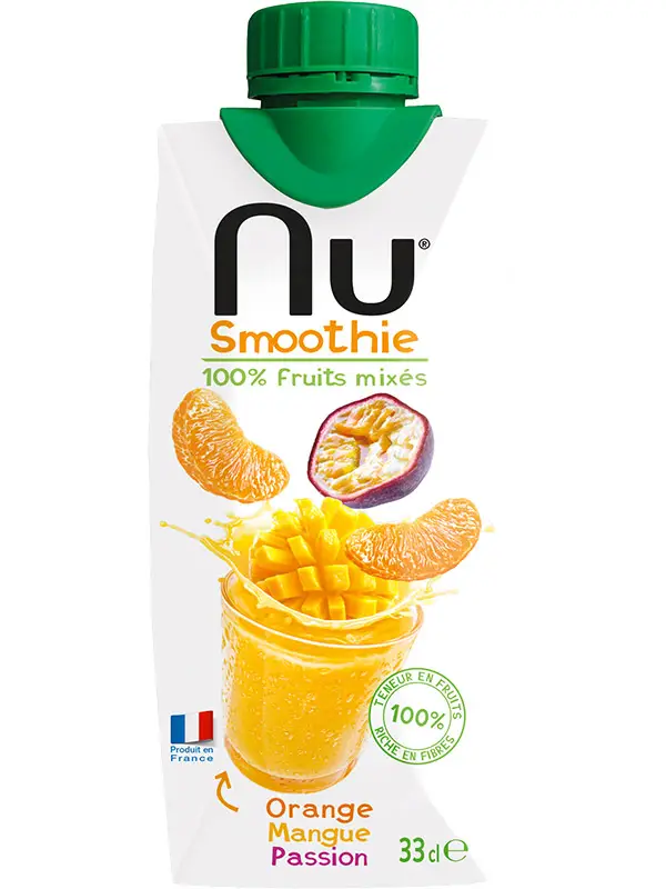 Orange, Mango & Passion Fruit Smoothie 330ml (NU Smoothies) | Healthy ...