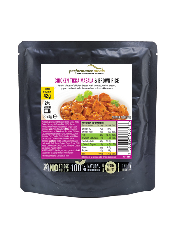 Chicken Tikka Masala Meal 350g (Performance Meals) | Healthy Supplies