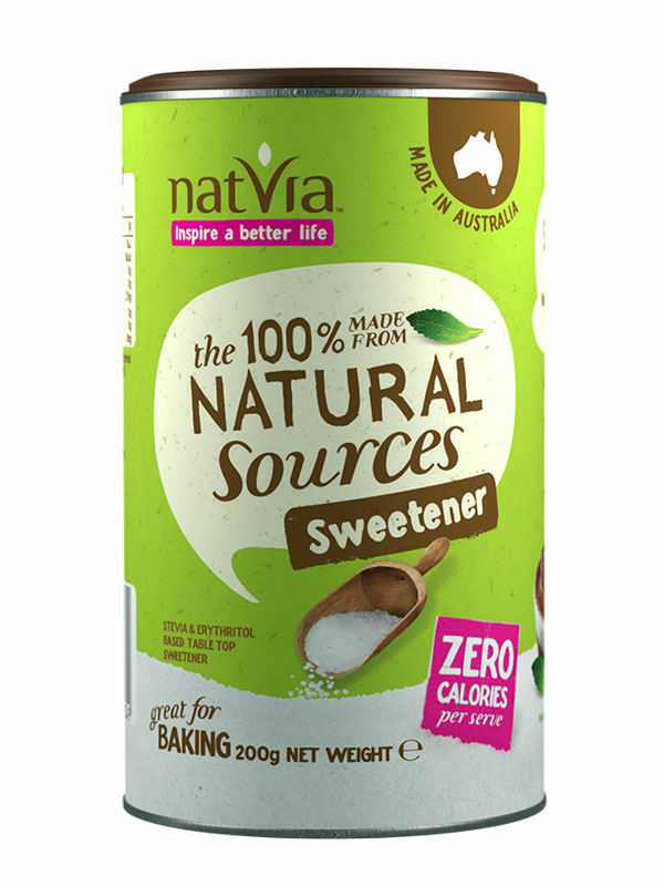 Natvia Natural Sweetener 200g Tub (Natvia) | Healthy Supplies