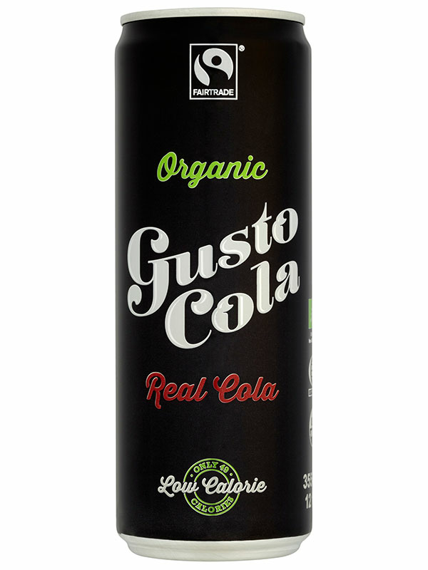 Low Calorie Cola Drink, Organic 355ml (Gusto) | Healthy Supplies