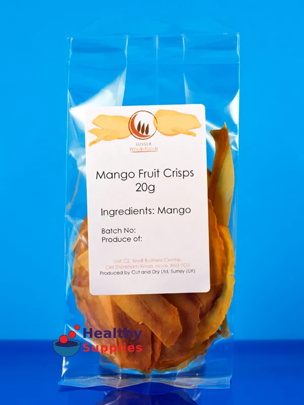 Mango Fruit Crisps 20g Sussex Wholefoods | Healthy Supplies